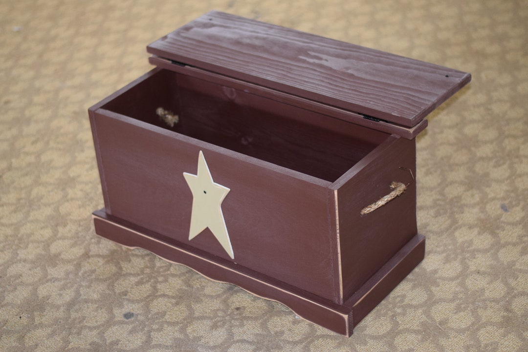Amish Handmade Pine Wood Storage Chest | Rustic Country Decor - Etsy