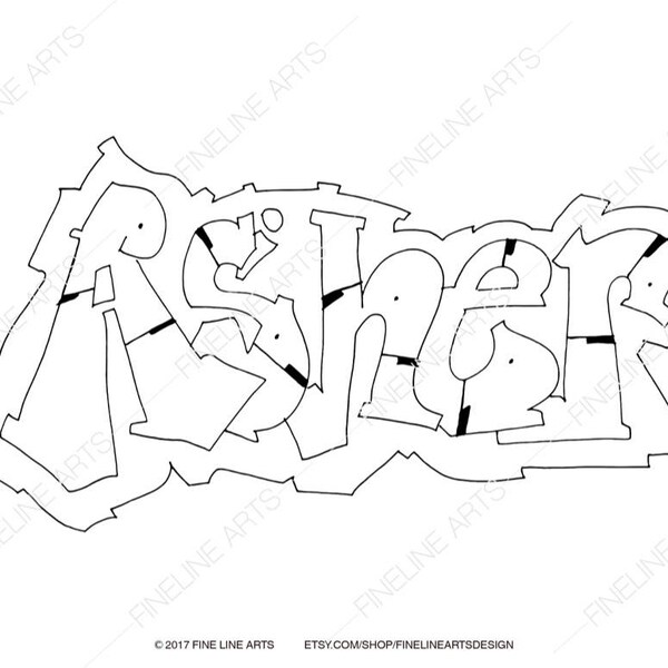 Asher Coloring Pages - Etsy Canada