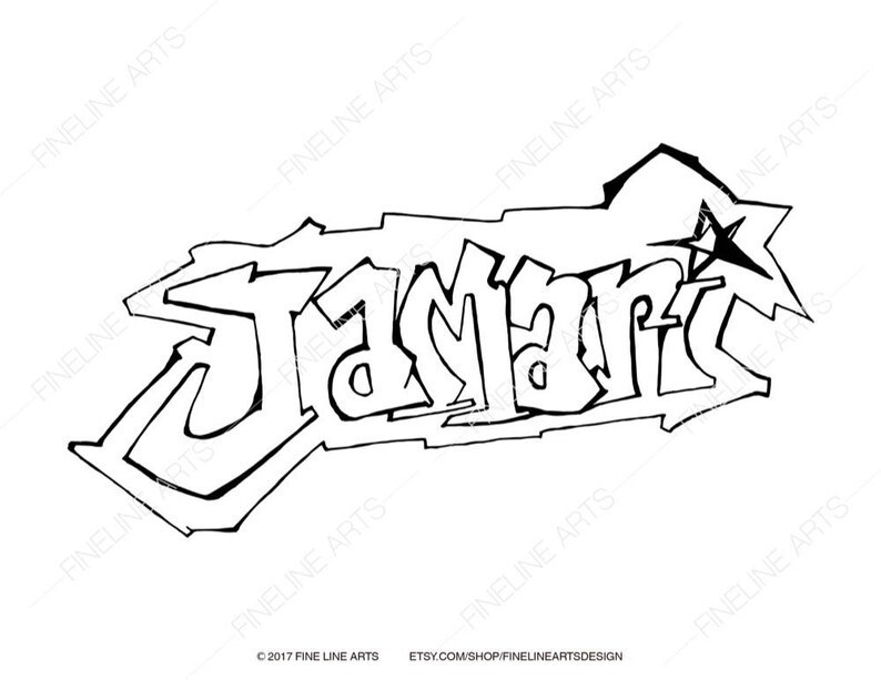 Jamari Coloring Book Pages Boys Mens Baby Names Personalized | Etsy