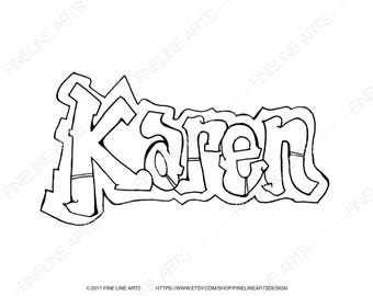 Karen Coloring Book - Etsy