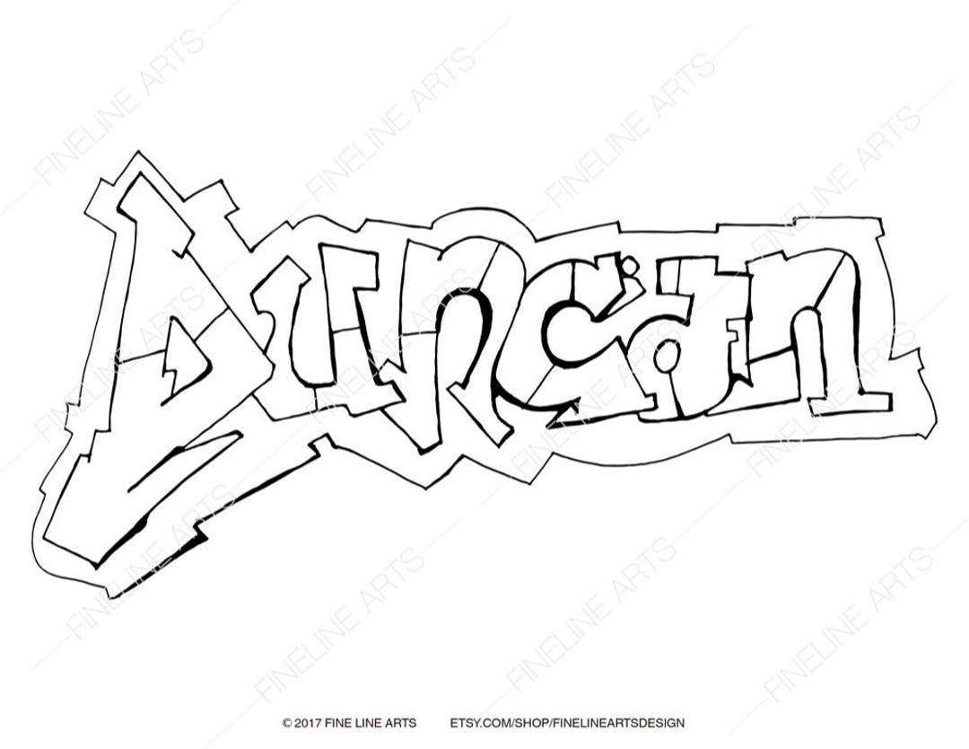 Graffiti Coloring Pages Names