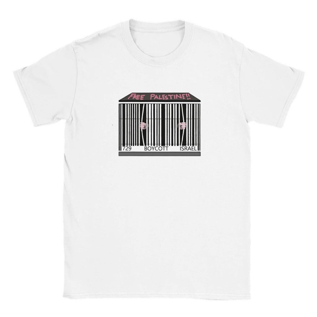 Free Palestine Design barcode/cage Classic Unisex Crewneck T-shirt - Etsy