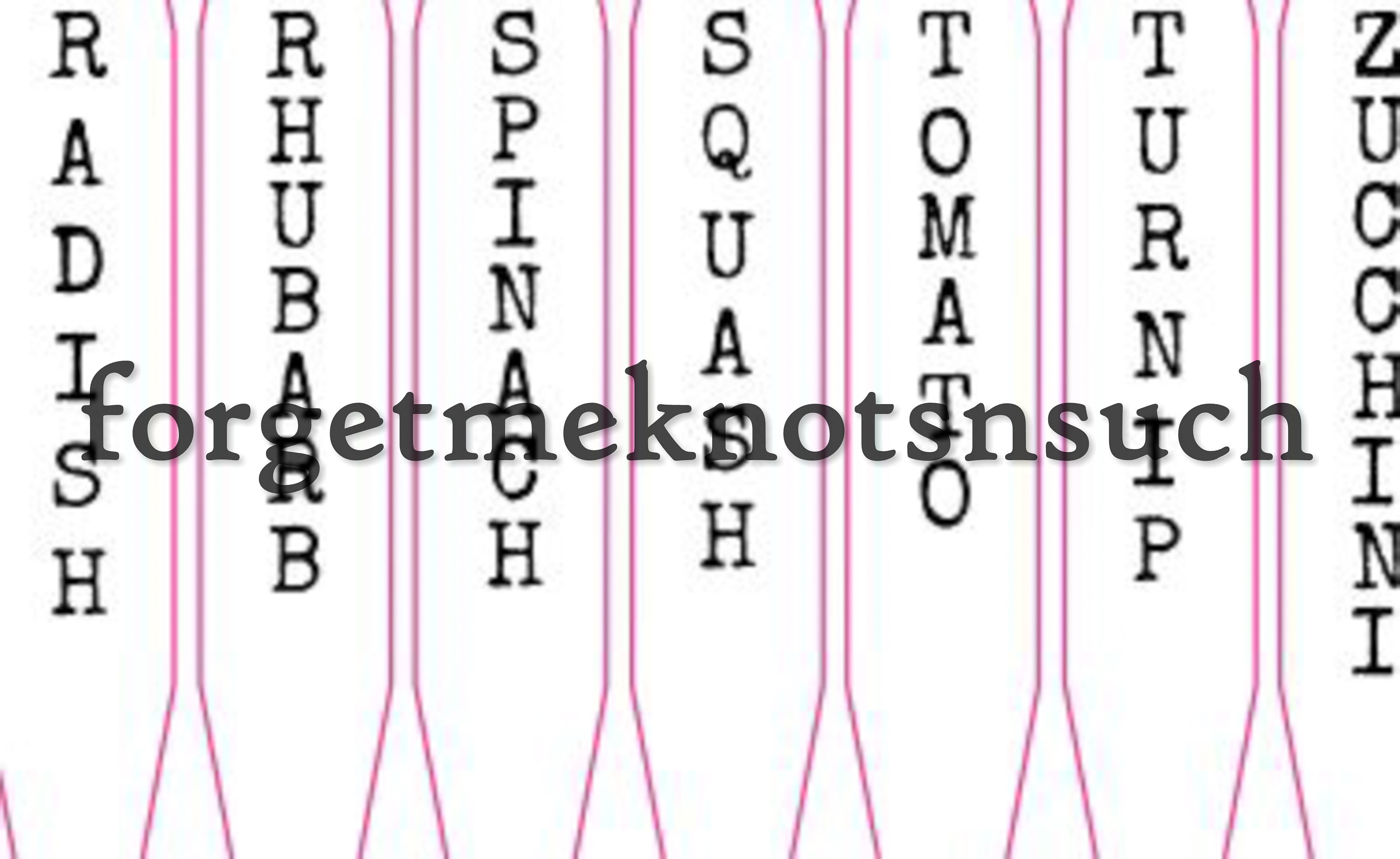 50 Garden Markers Bundle | SVG File Plant ID Tags | Vector Vegetables ...