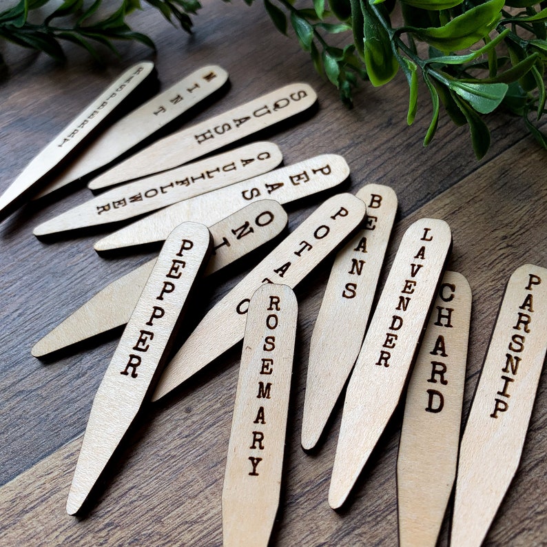 50 Garden Markers Bundle | SVG File Plant ID Tags | Vector Vegetables ...