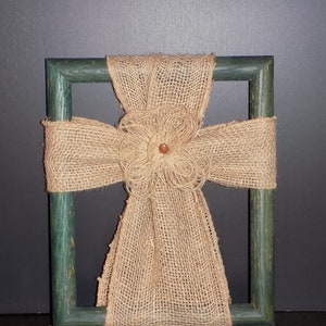 Burlap Cross - Etsy