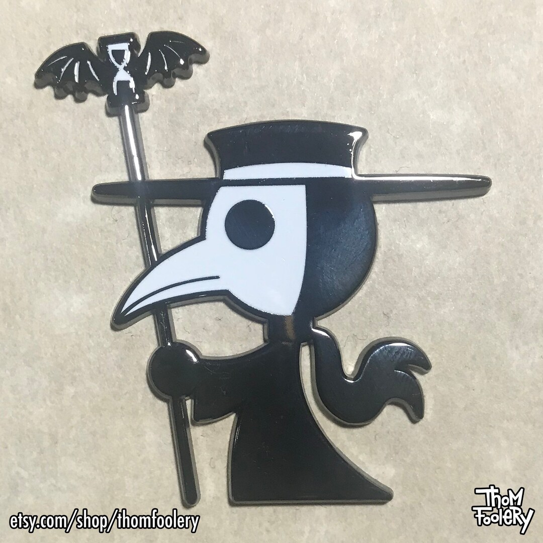 Spooky Cute Plague Doctor Enamel Pin - Etsy