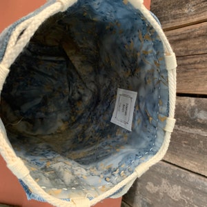 Denim Drawstring Bag With Boro Patches. Komebukuro, Japanese Rice Bag ...