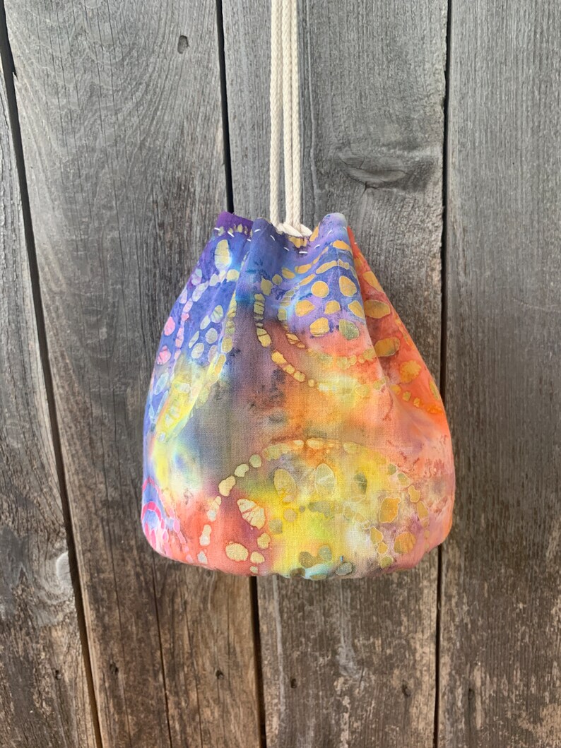 Hand Dyed Indigo Komebukuro, Japanese Drawstring Bag, Rice Bag, Boro ...