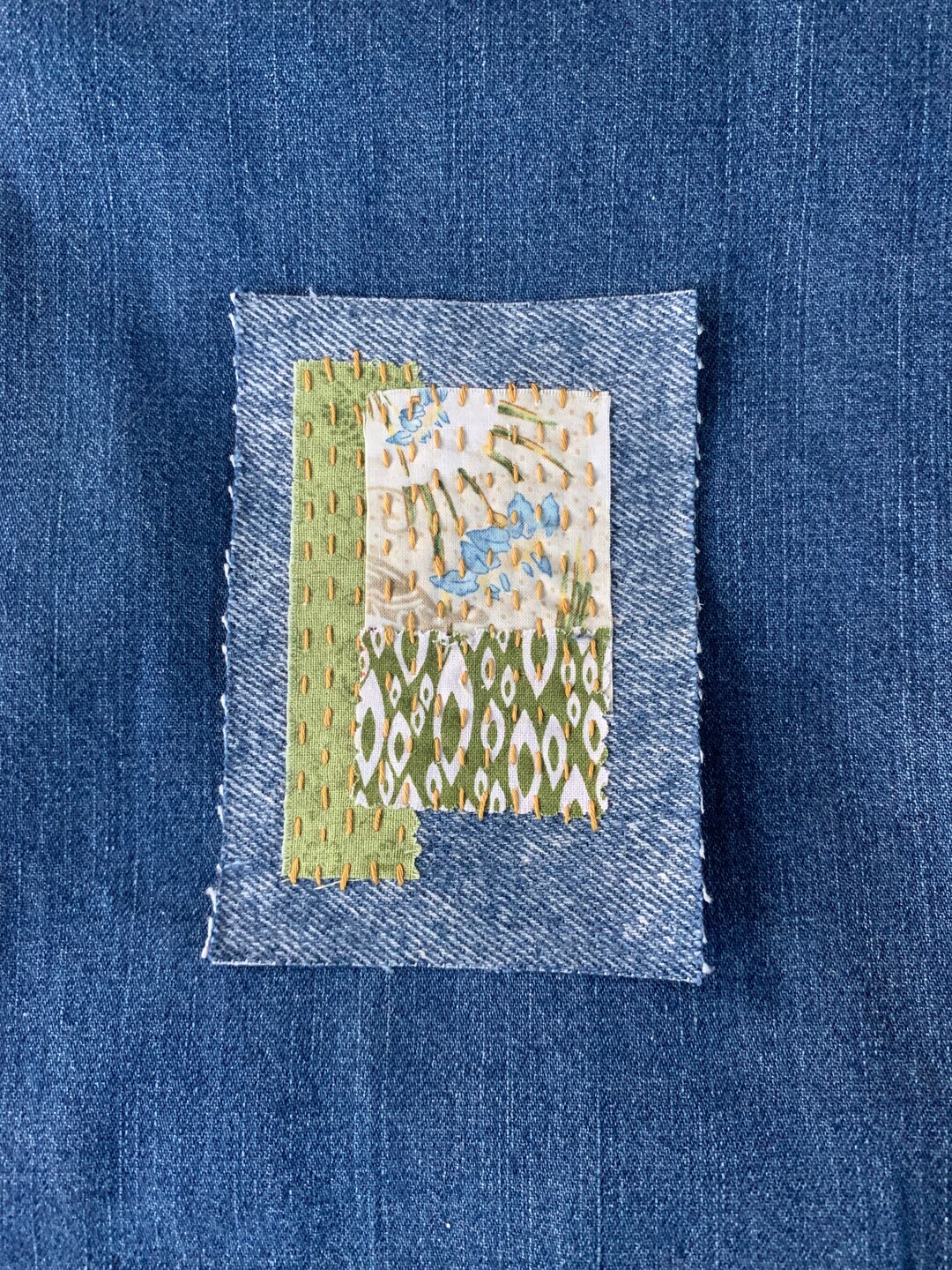 Fabric and Denim Patch, Boro Stitches, Trending Patches, 3.5 X 5 IRON ...