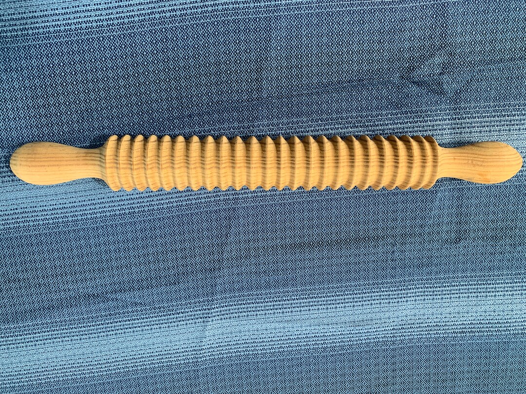Vintage Antique Wood Rolling Pin Grooved 18" - Etsy
