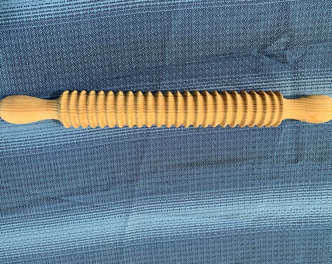 Vintage Antique Wood Rolling Pin Grooved 18" - Etsy