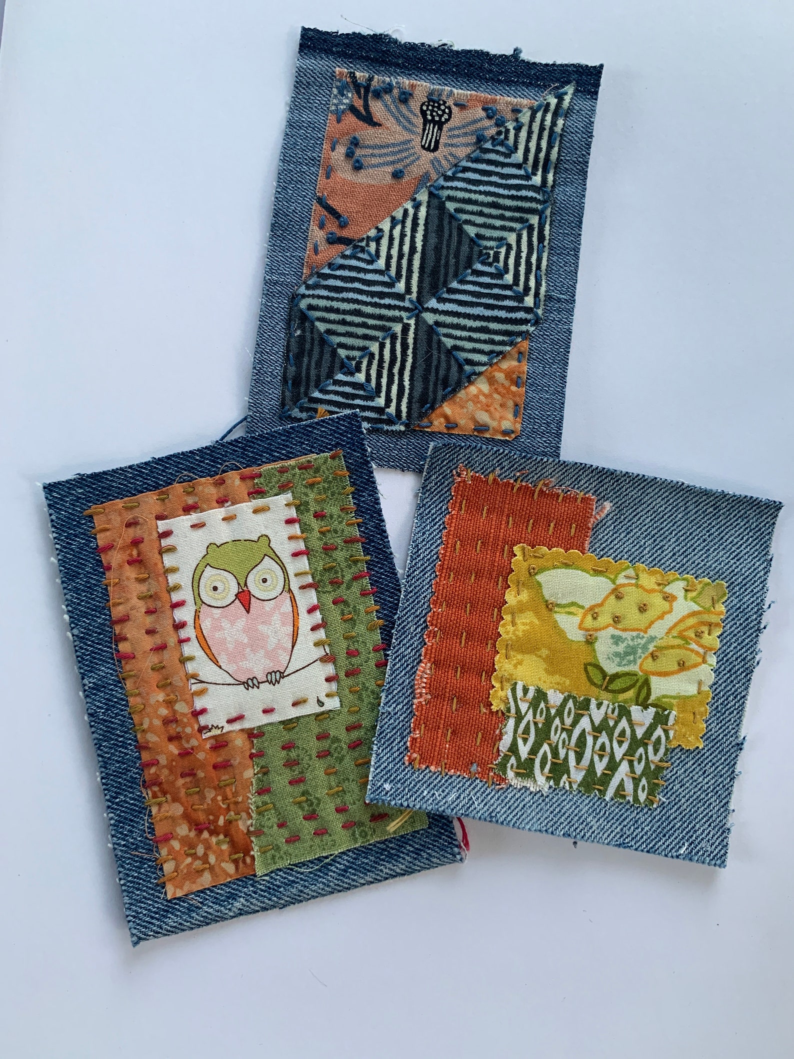 Fabric and Denim Patch, Boro Stitches, Trending Patches, 3.5 X 5 IRON ...