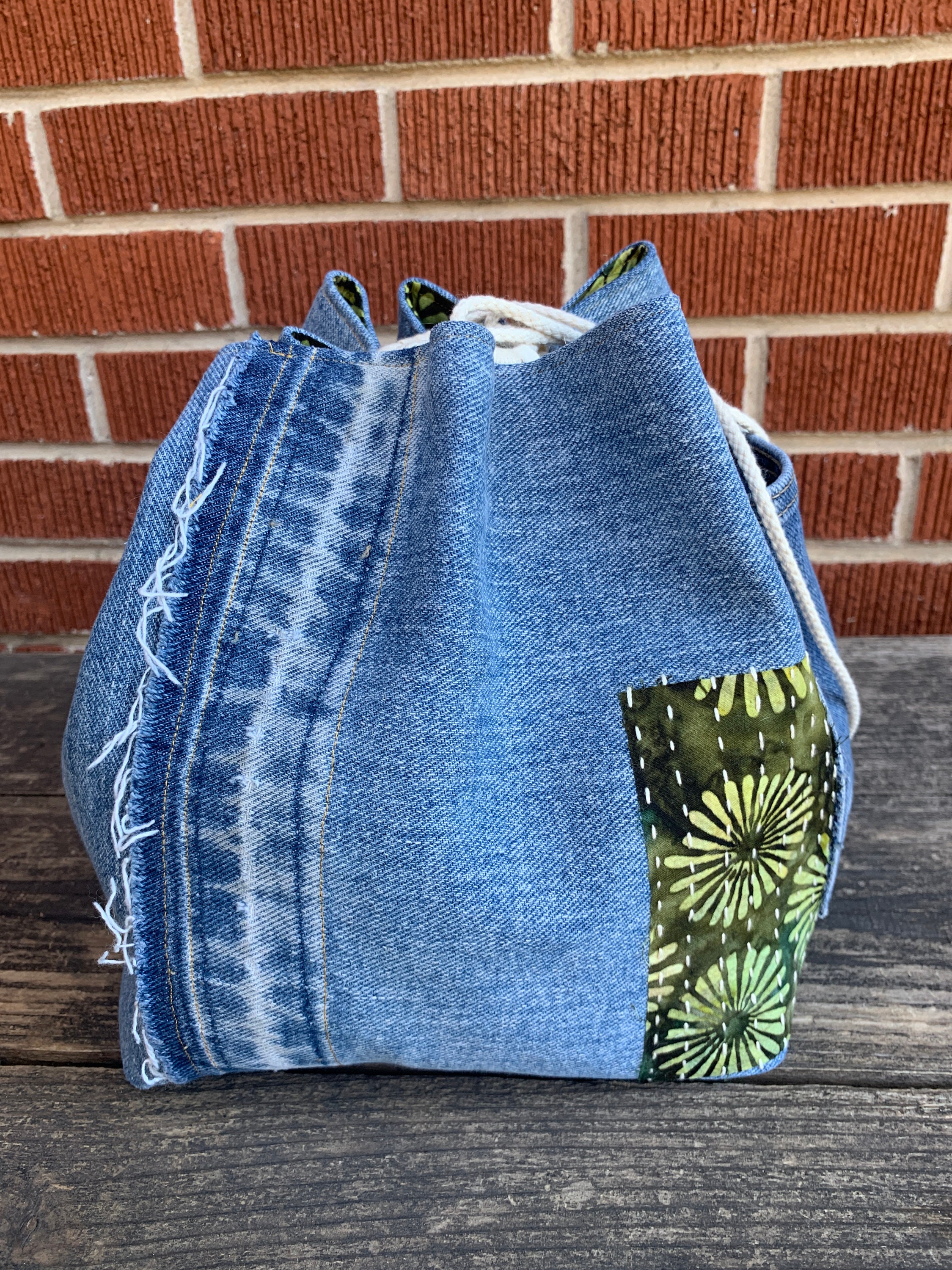Komebukuro, Japanese Rice Bag, Upcycled Denim Project Bag, - Etsy