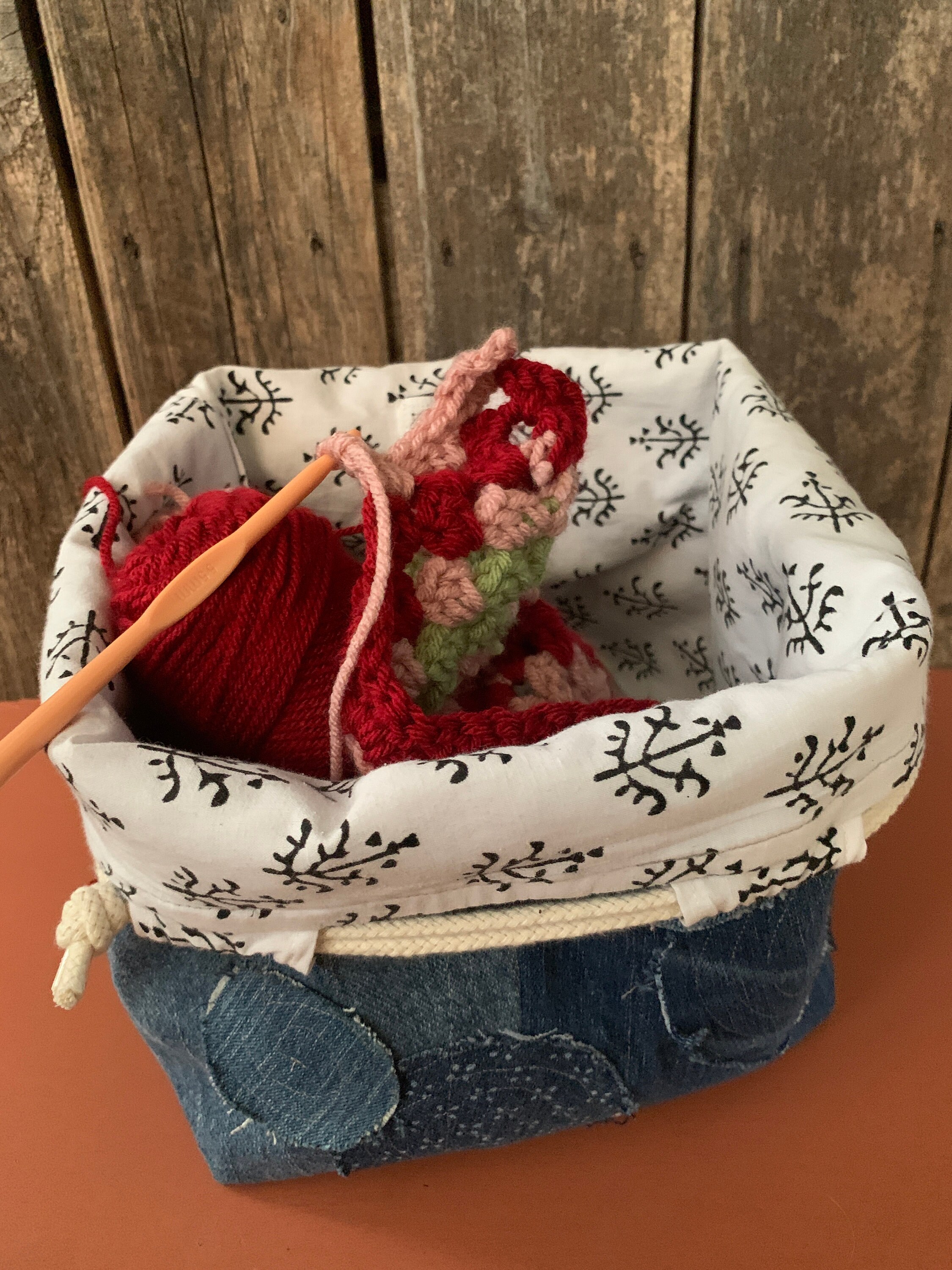 Komebukuro, Japanese Rice Bag, Upcycled Denim Project Bag, - Etsy