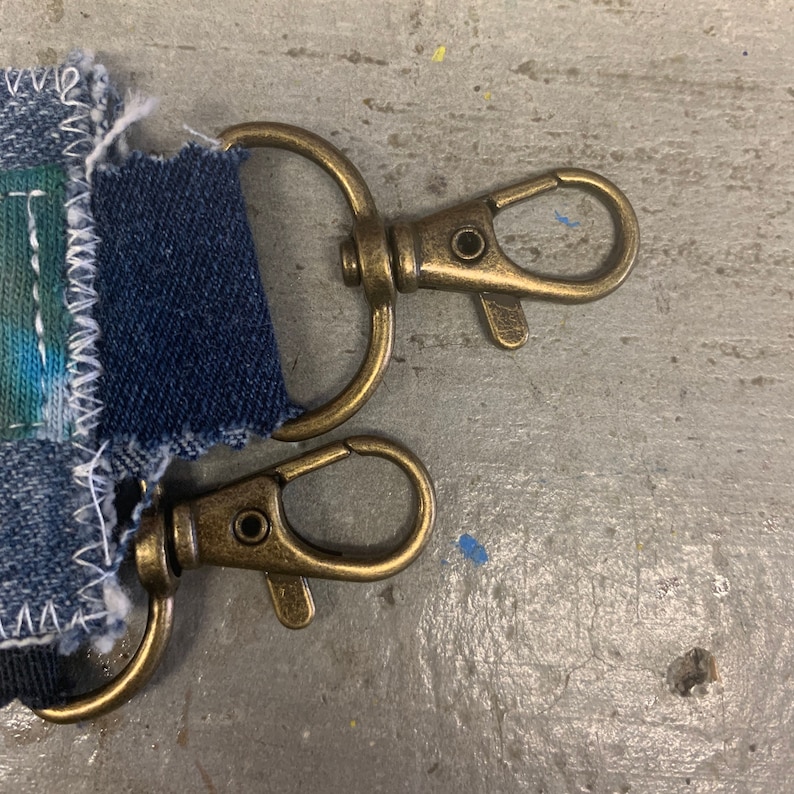 Uplifting Key Chain, Denim Key Fobs,upcycled , Words of Affirmation ...