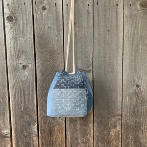 Komebukuro, Japanese Rice Bag, Upcycled Denim Project Bag, Boro Patches ...