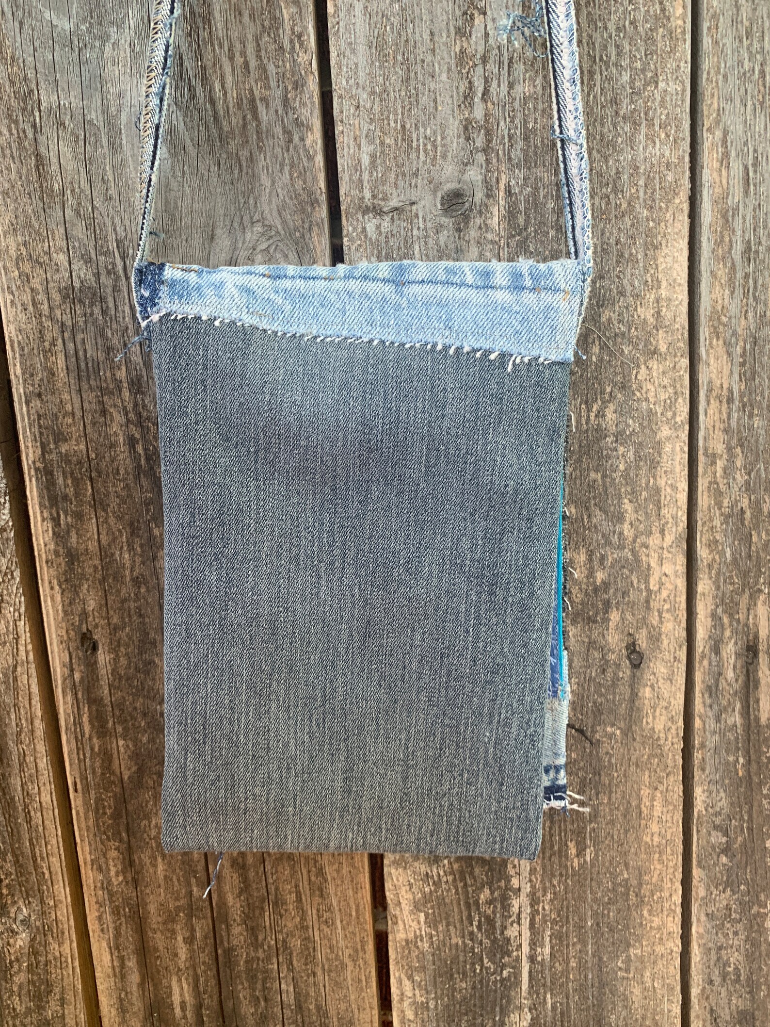 Denim Cross Body Bag Upcycled - Etsy