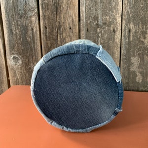 Denim Drawstring Bag With Boro Patches. Komebukuro, Japanese Rice Bag ...