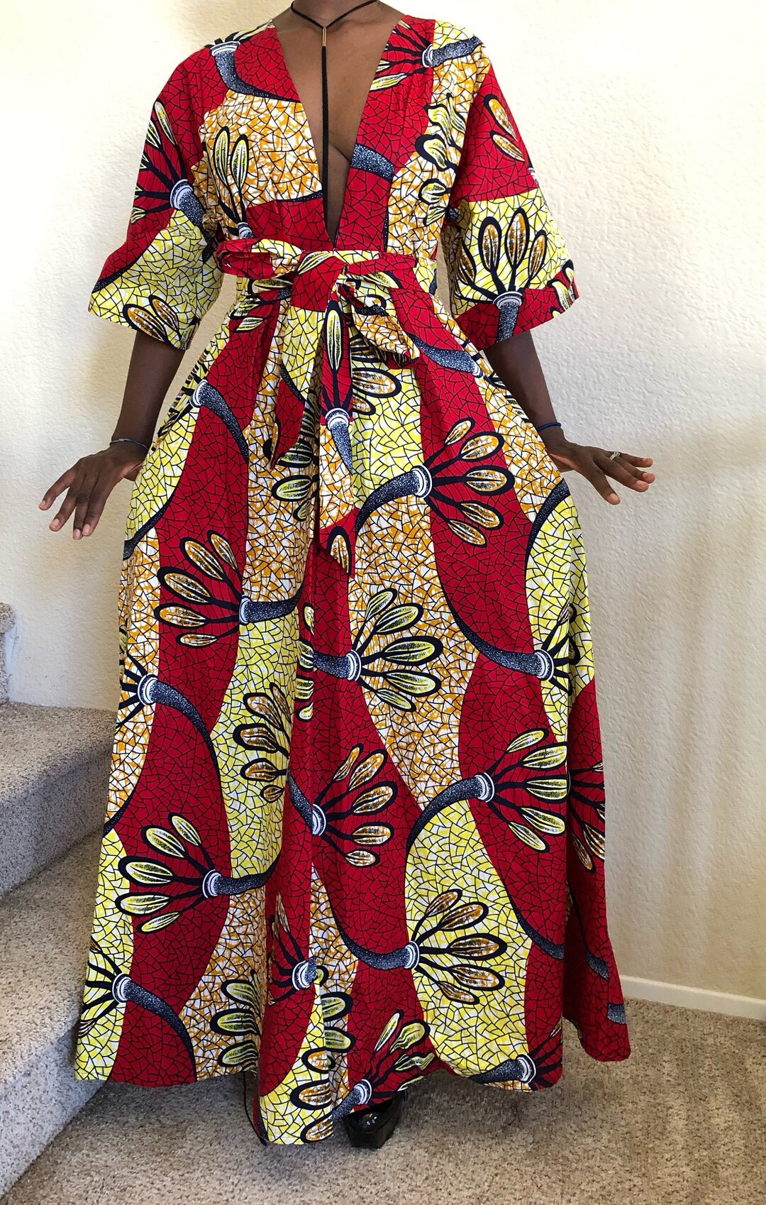 African Print Maxi Dress/dashiki Long Dress/african Women's Dress ...