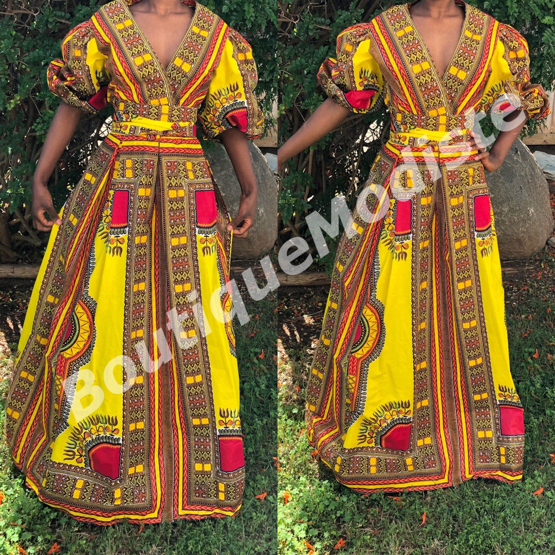 African Dashiki Maxi Dress/hand Made African Women Clothing /african ...