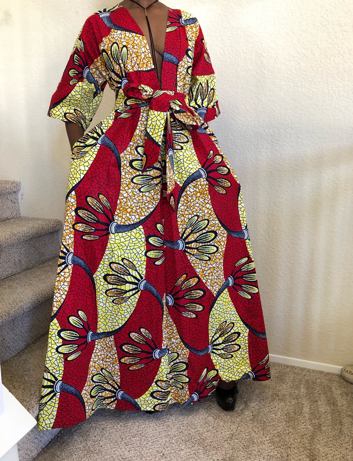 African Print Maxi Dress/dashiki Long Dress/african Women's Dress ...