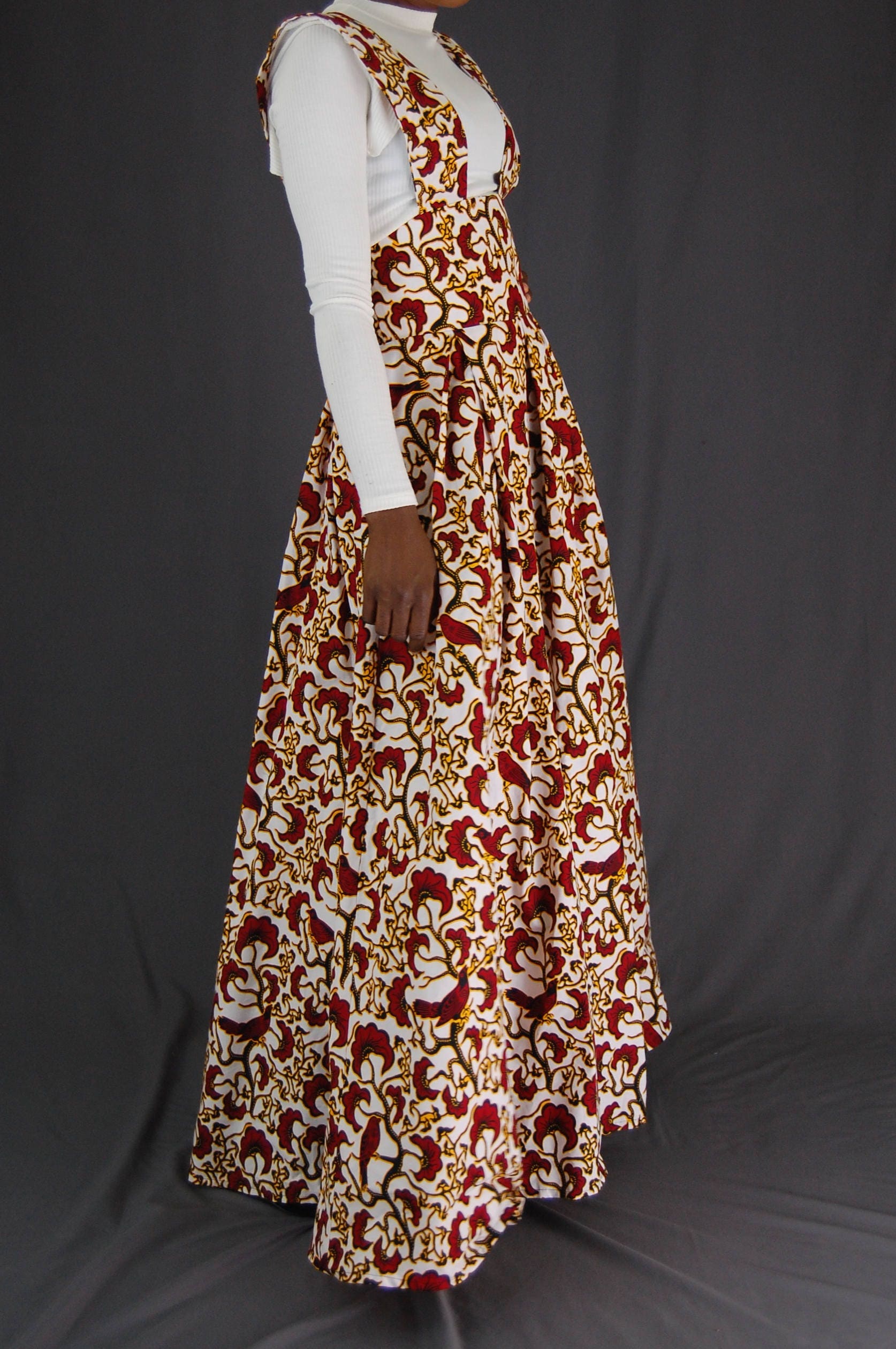 African Print Jumper Dress/red Jumper Dress/african Print Women's Dress ...