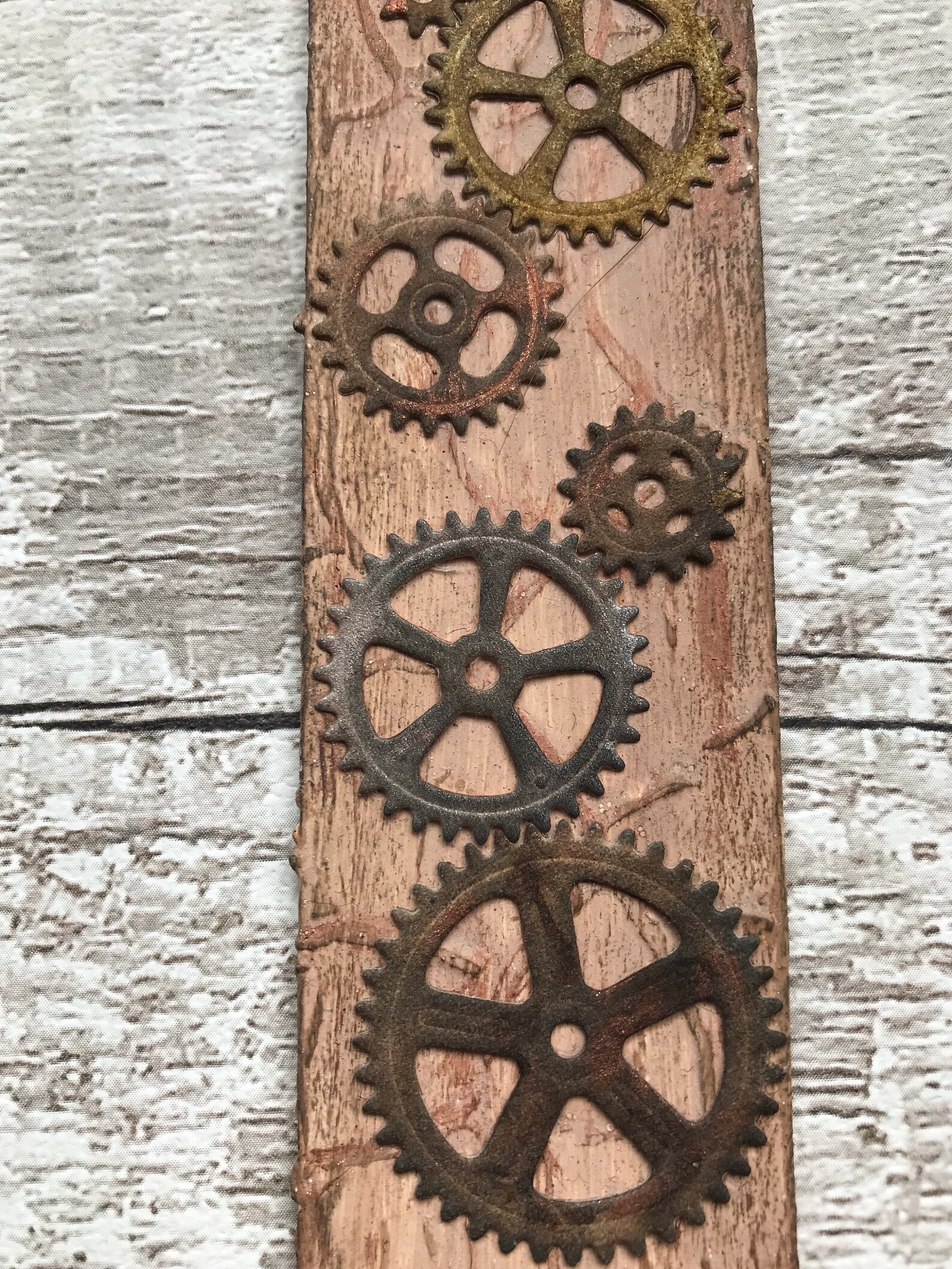 Steampunk Cogs Bookmark Made From Cardboard and Modelling - Etsy