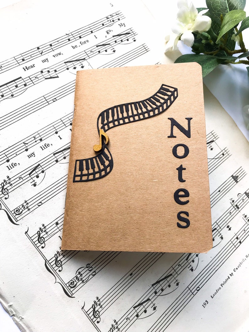 Musical Notes Notebook. Size A6 With Beautiful Thick Unlined - Etsy