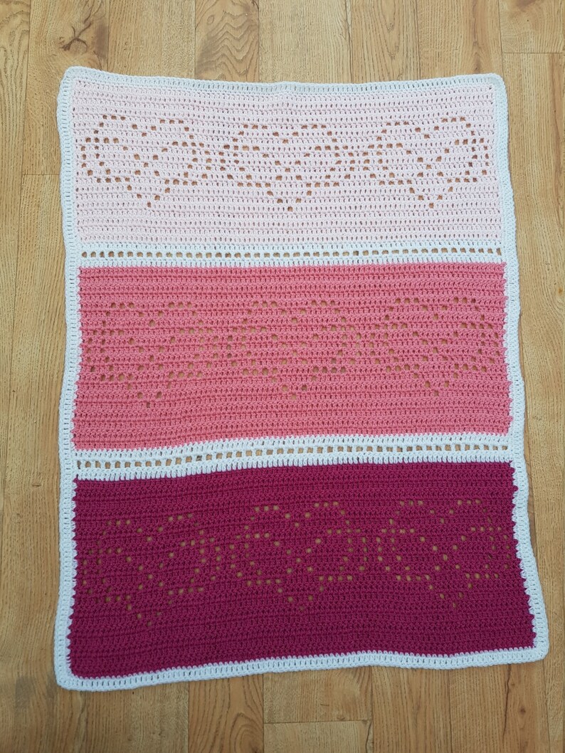 Infinity Hearts Blanket Crochet Pattern | Etsy