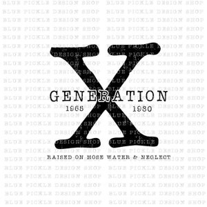 GEN-X Png Generation Png Sublimation Digital Designs Original Designer ...