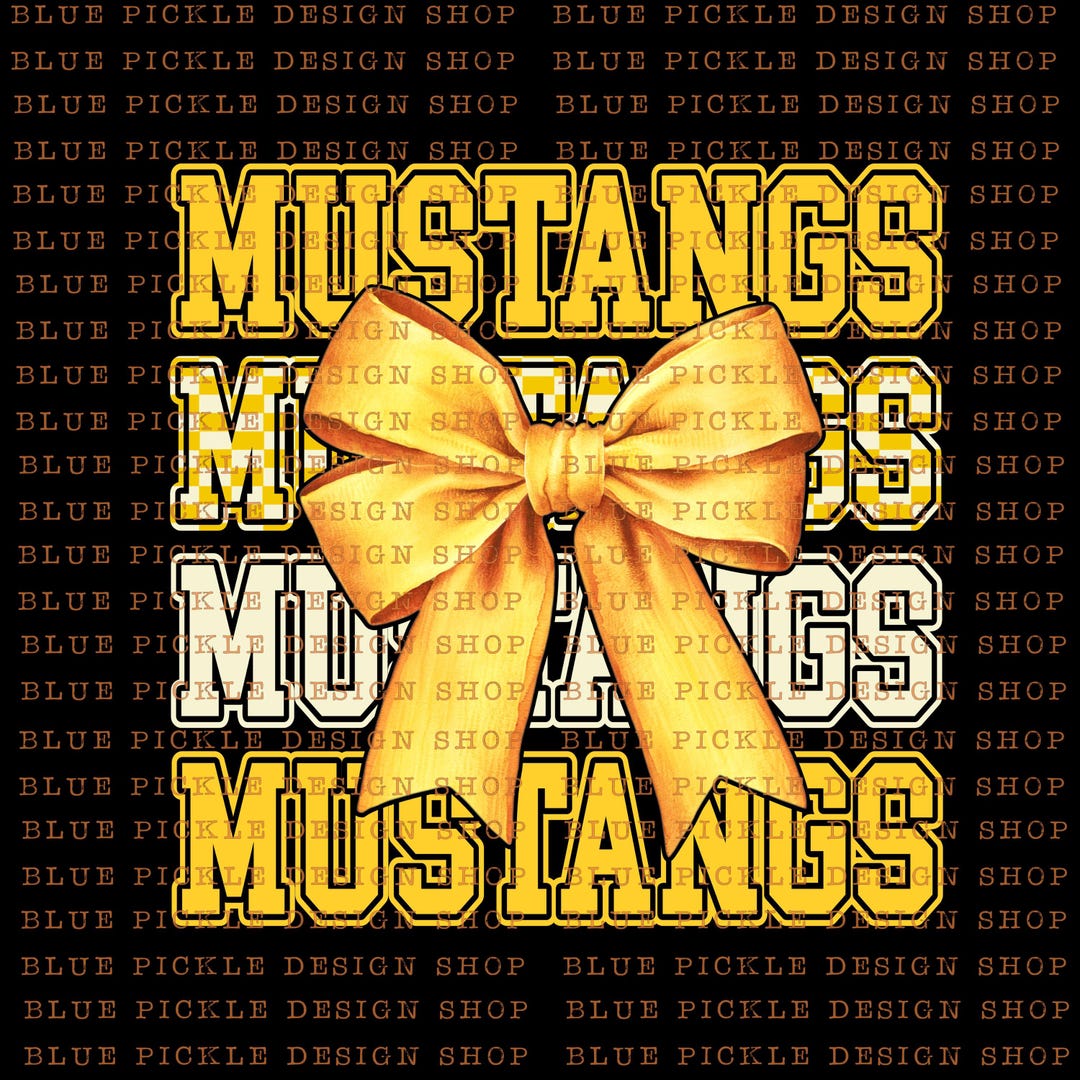 Mustangs Png Yellow-gold PNG Mustangs Mascot Gameday Png School Spirit ...