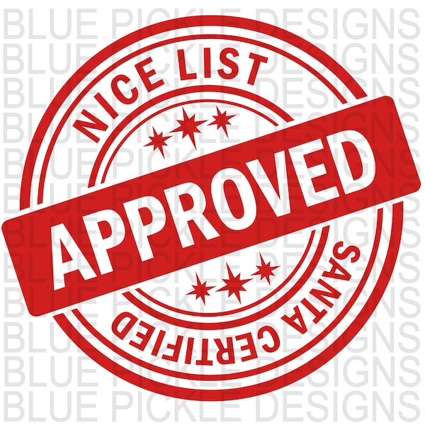 Santa Approved Stamp - Etsy