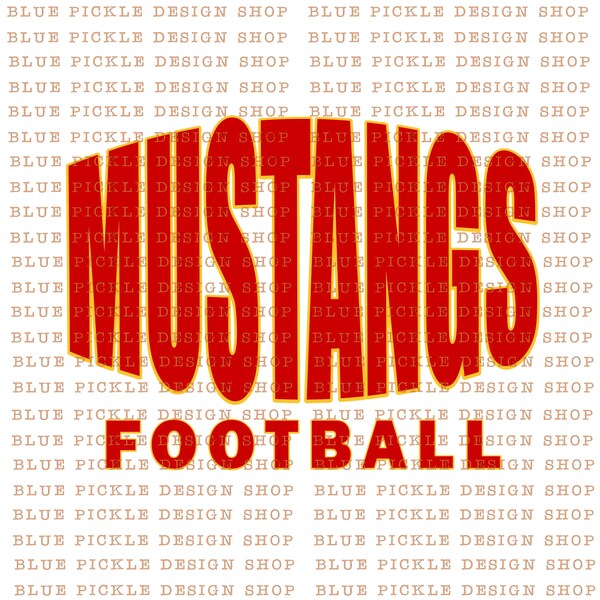 Mustangs Football Svg - Etsy