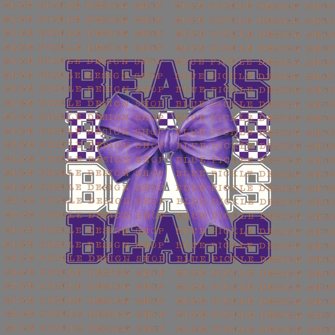 Bears Png Era PNG Bears Purple Mascot Gameday Png School Spirit DTF ...