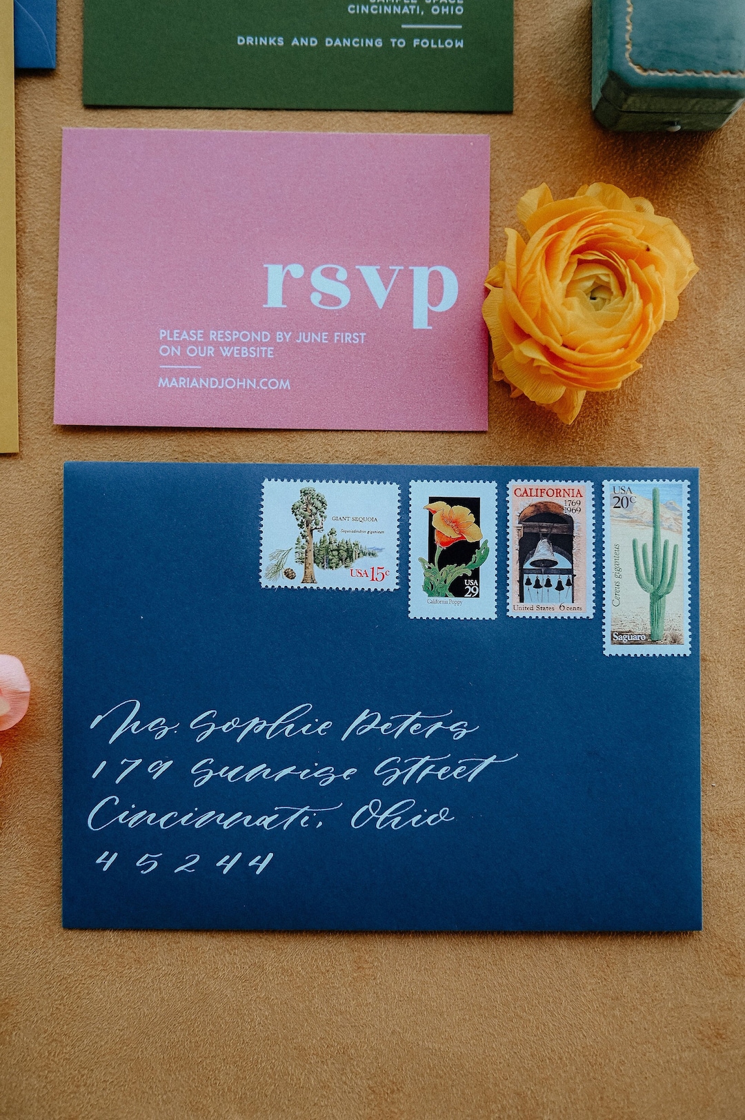 Custom Calligraphy Wedding Envelopes - Handlettered Envelopes - Wedding ...