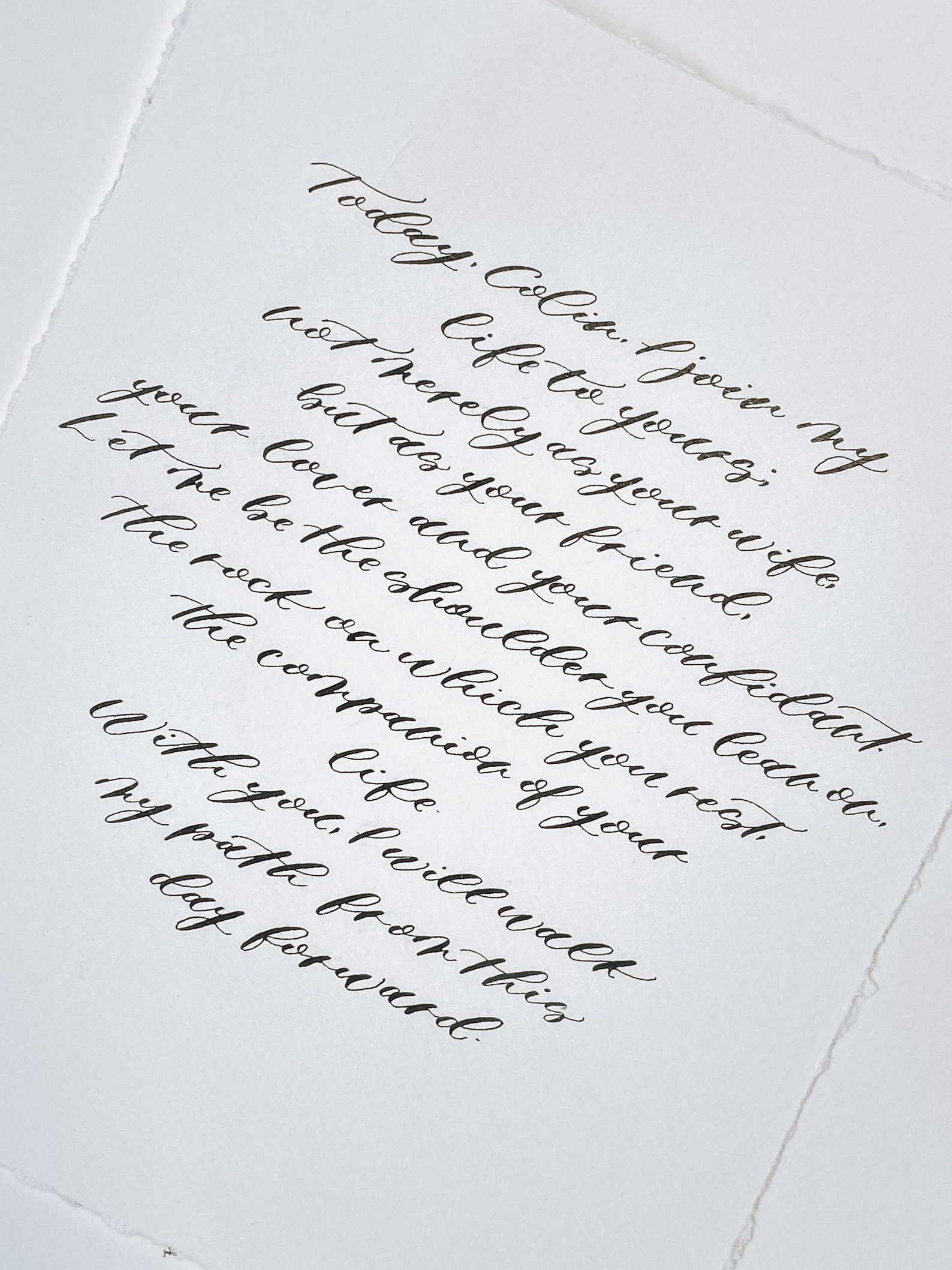 Custom Wedding Vows Wedding Vows Calligraphy Handlettered - Etsy