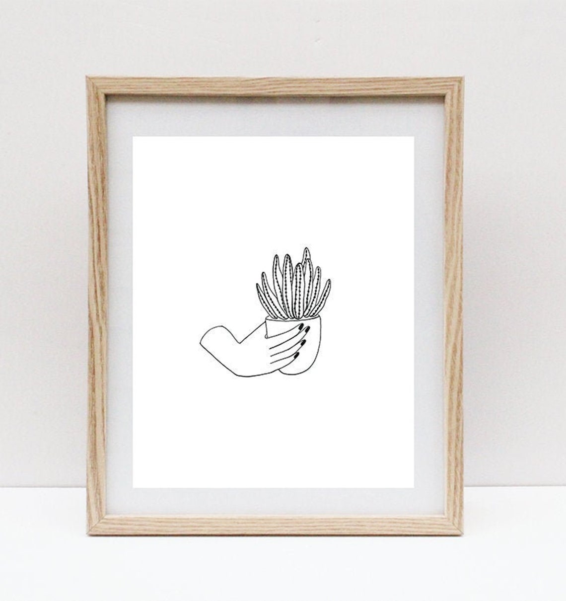 Cactus Print - Ink Drawing - Botanical Hand - Houseplant Illustration ...