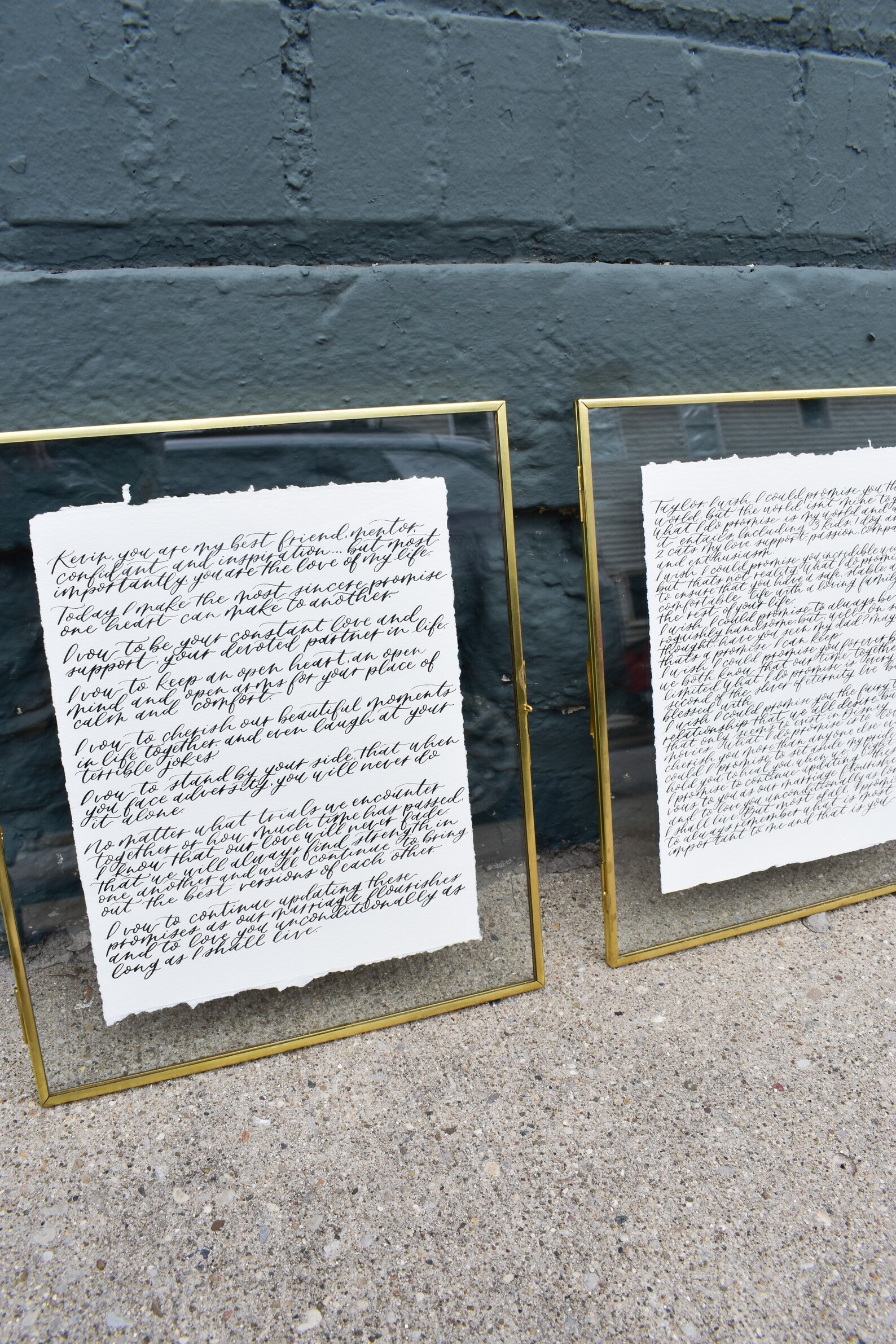 Custom Wedding Vows, Wedding Vows Calligraphy, Handlettered Custom ...