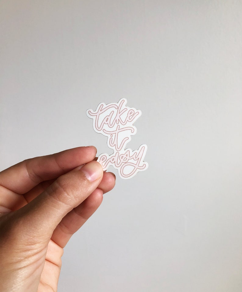 Vinyl Sticker - Take It Easy Sticker - Diecut Sticker - Planner Sticker ...