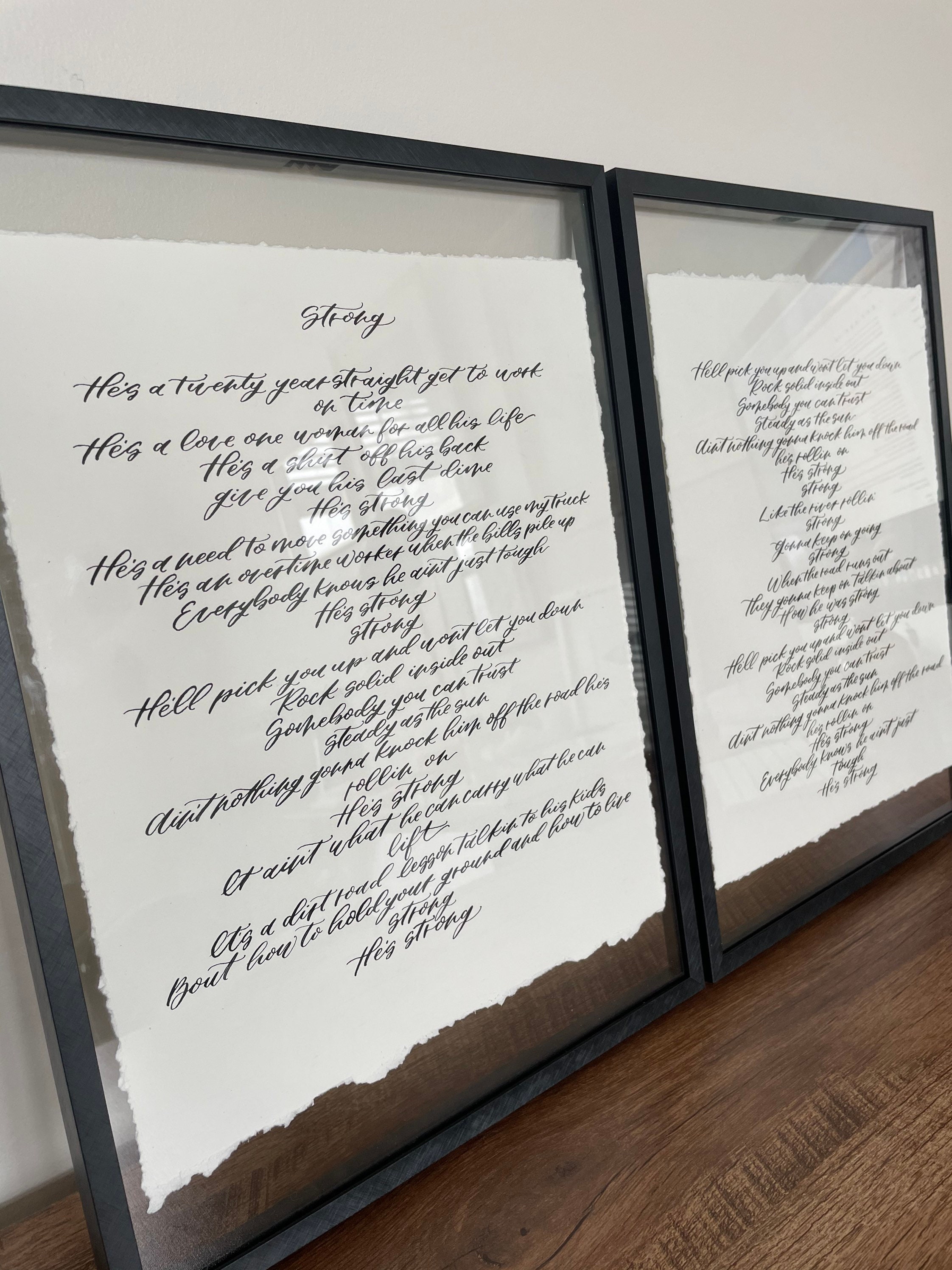 Custom Wedding Vows, Wedding Vows Calligraphy, Handlettered Custom ...