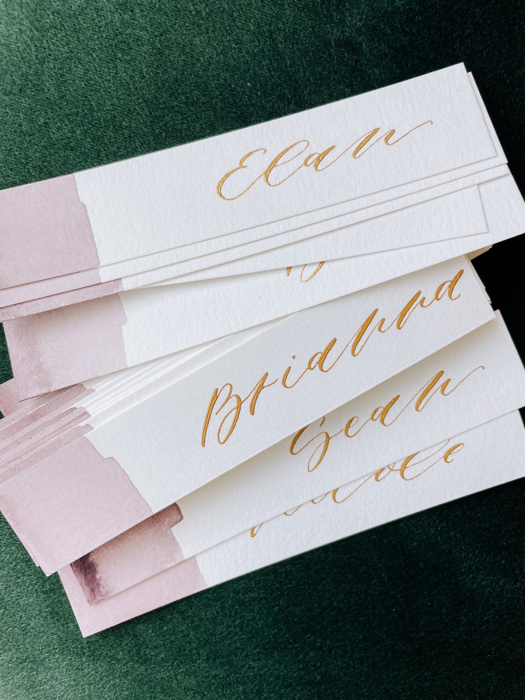 Custom Place Cards Weddings, Custom Calligraphy Name Cards, Minimal ...