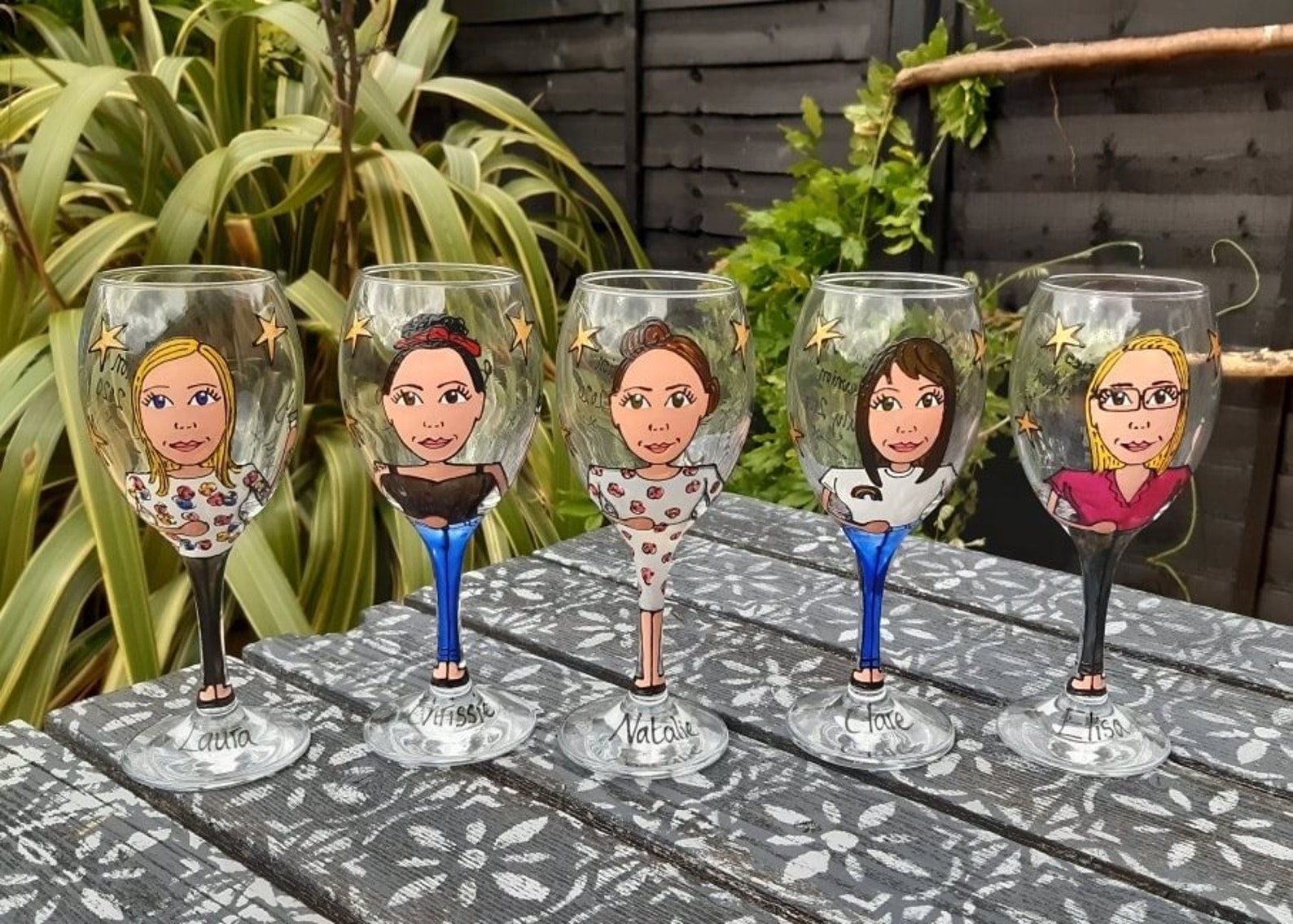 Personalised Painted Birthday Gift Glass - Etsy UK