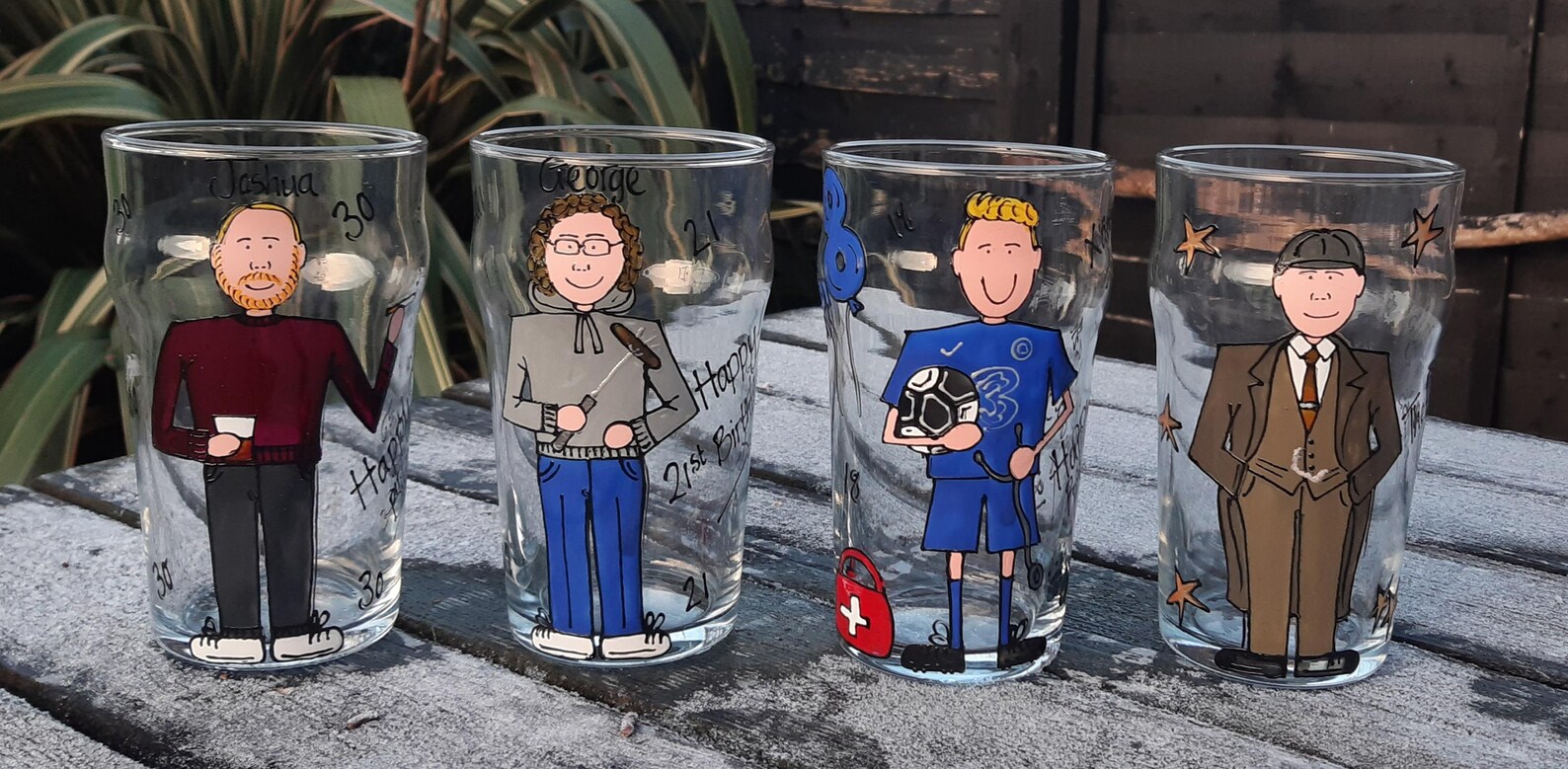 Personalised Painted Birthday Gift Glass -21st-30th-40th-50th-60th-wine ...