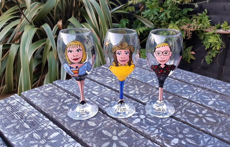 Personalised Painted Birthday Gift Glass - Etsy UK
