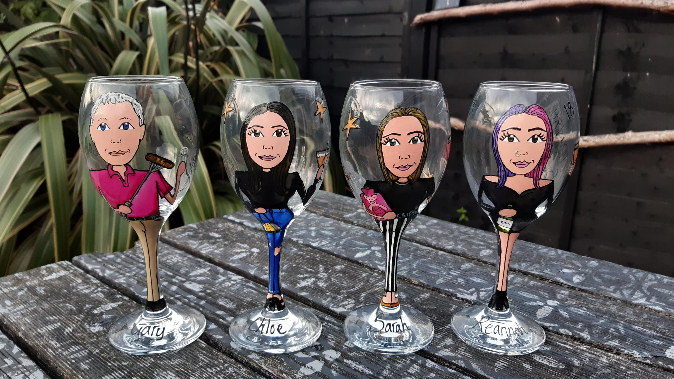 Personalised Painted Birthday Gift Glass | Etsy UK