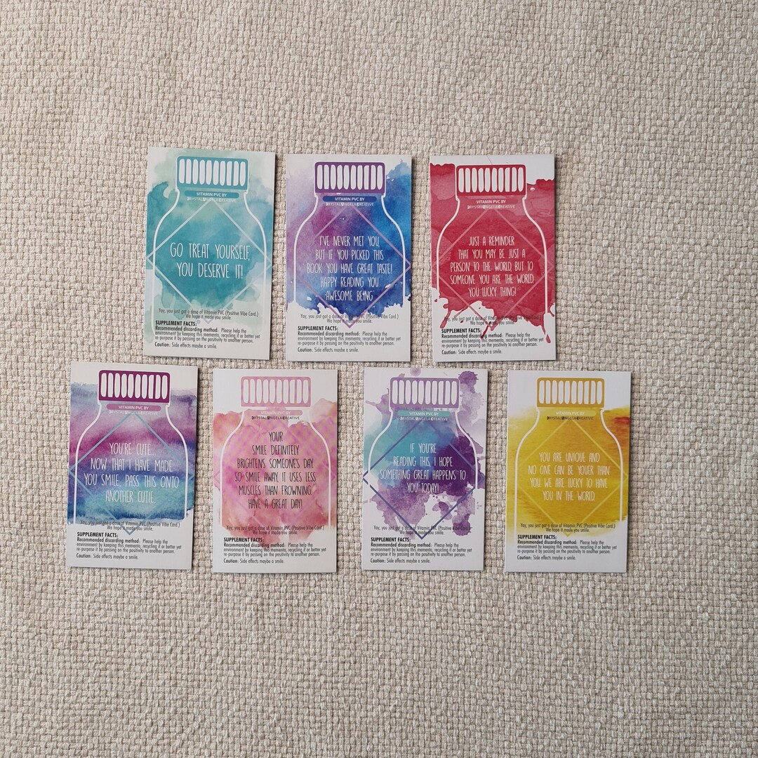 Positive Vibe Cards / Affirmation Cards - Etsy