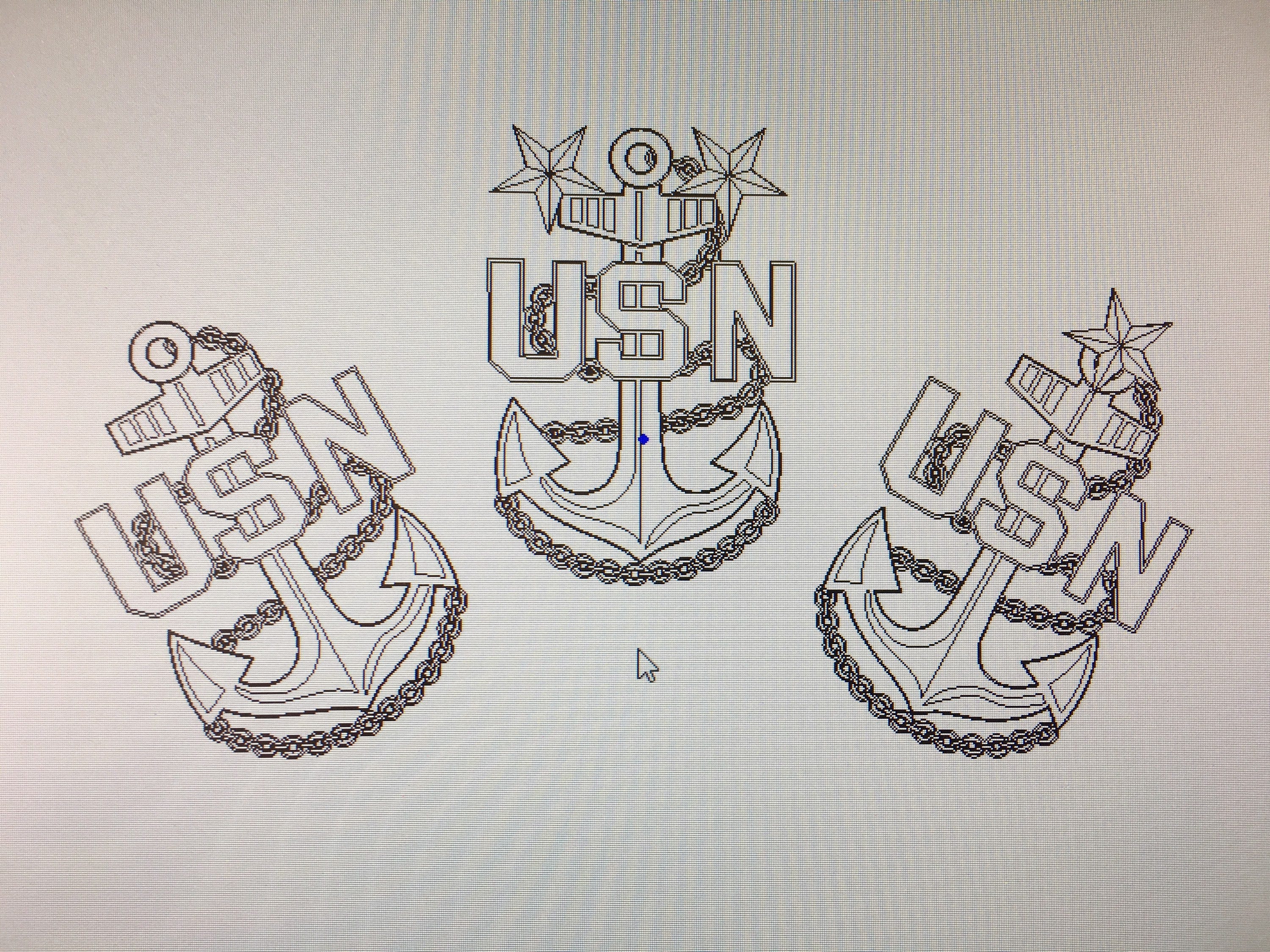Navy Chief Anchors DXF File Great for Cutting on CNC Machines | Etsy