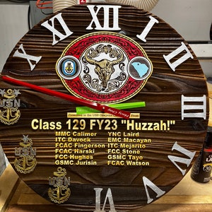 Navy Chief Custom Clocks 2 Foot - 15" Diameter Made to Order Free ...