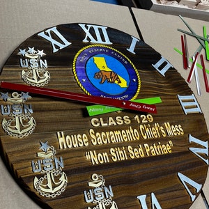 Navy Chief Custom Clocks 2 Foot - 15" Diameter Made to Order Free ...