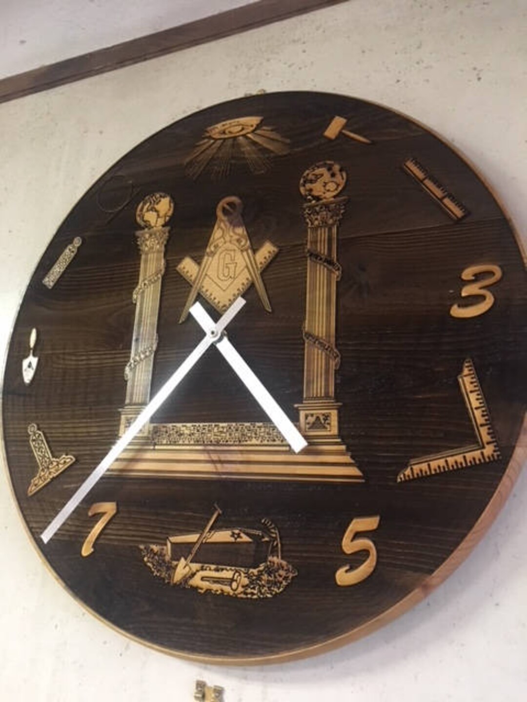 Mason Clock Negative Cut - Etsy